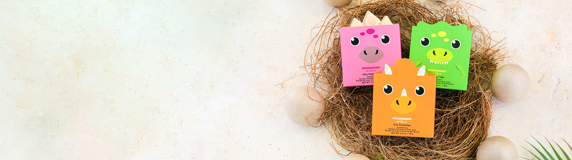 Dinosaur Body Wash Infused Sponges | Spongellé