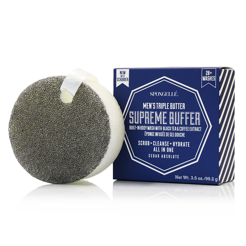 20+ Men's Supreme Buffer | Black Scrubber – Spongellé